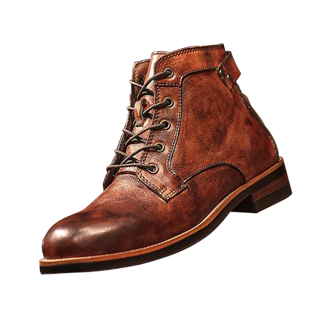 Mark | Classic retro leather boots for men – Tanner Shoes CA